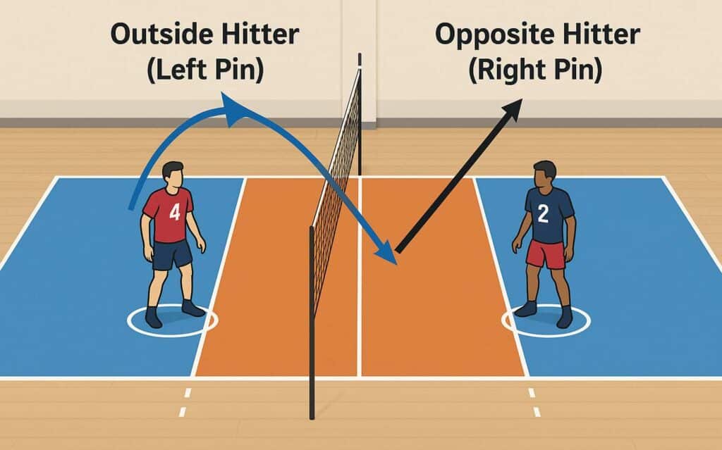 What is a Pin Hitter in Volleyball?